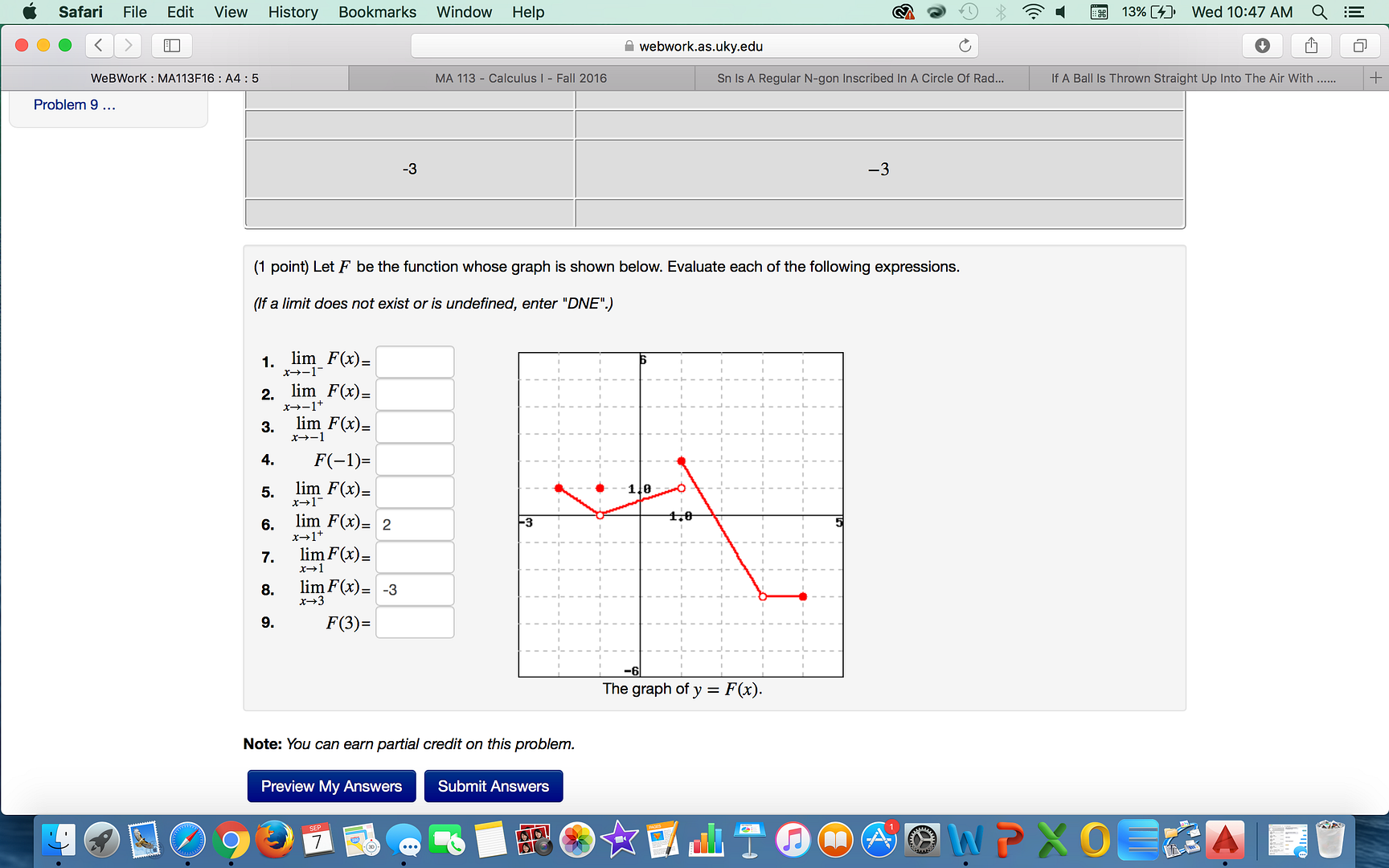 Solved Let F be the function whose graph is shown below. | Chegg.com